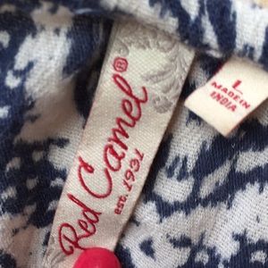 Red Camel | Tops | Red Camel Navywhite Cold Shoulderthin Strip Lace ...